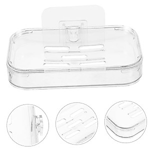 Alipis 3 Pcs Soap Dispenser Pineapple Eye Remover Tool Clear Stand Soap Grid Tray Foam Dispenser Soap Holder Bathroom Soap Drainer Metric Tape Measure Detachable Soap Dish 2 Tier Tray