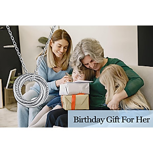 USEEDOVIA 60th Birthday Gifts for Women, 925 Sterling Silver Circle 6 Decades Birthday Necklace Birthday Jewelry Gift for Her Mom Friend Daughter Sister Lover Family