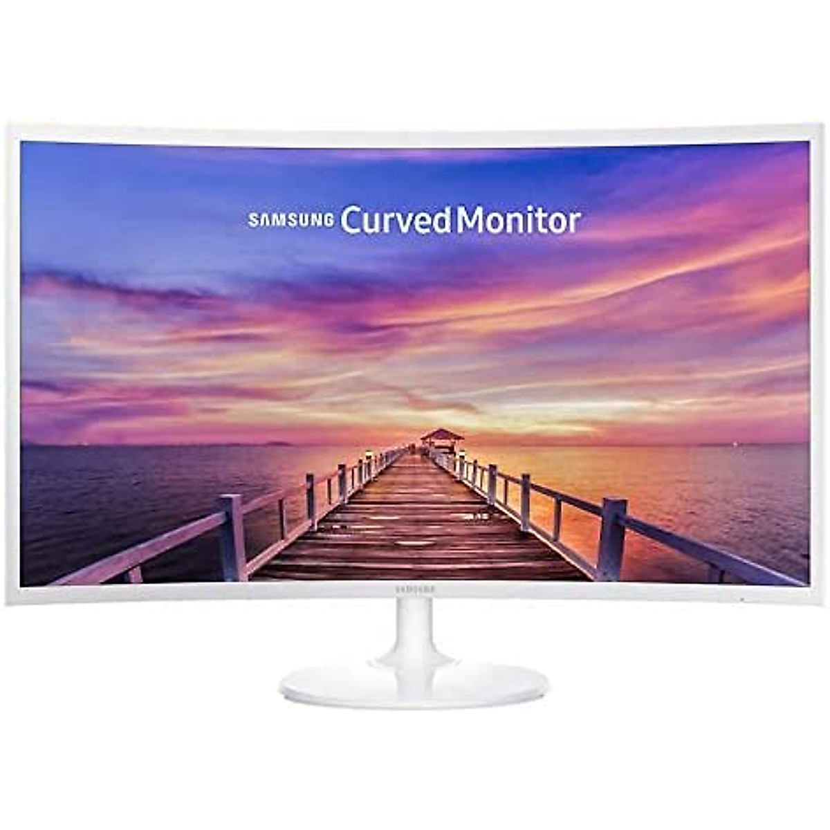 SAMSUNG 27" Curved Monitor, Widescreen LED FHD (1920x1080) Display, 4 ms Response Time, VGA D-Sub, DisplayPort, HDMI Standard, with MTC HDMI