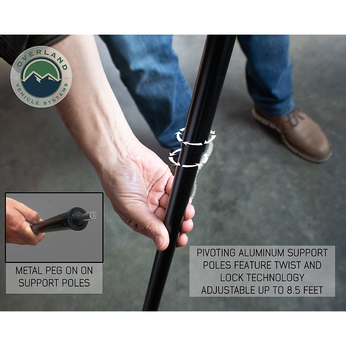 Nomadic 270 LT Awning - Passenger Side - Dark Gray Cover with Black Cover Universal