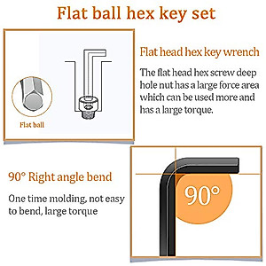 Kingsdun 30 Pcs Hex Key Set Metric/Imperial Short/Long Arm | SAE 0.028-3/8 inch | Metric 0.7-10 mm | Steel Allen Wrench Key for Furniture Assembly Bike Maintenance Disassemble Install Cars