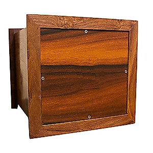 American Flag and Eagle Cremation Urn, Wood Funeral Urns with Engraving