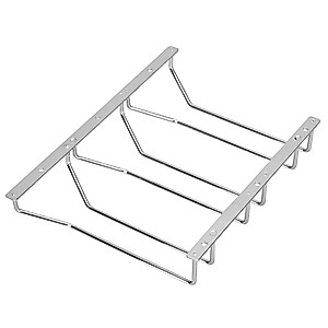 Dianoo Wine Glass Stemware Rack Holder Wine Glass Rack Under Cabinet With Screws Chrome Finish 22CM 3 Rows