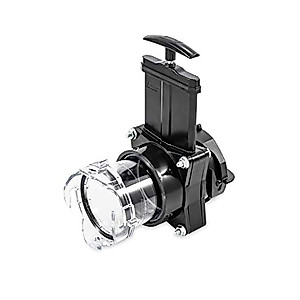 Camco Camper/RV Gate Valve with Built-in Clear Adapter | Features 3.5-Inch Long Clear Adapter, 4 Bayonet Prongs, and Fits 3-inch Sewer Fittings (39053)