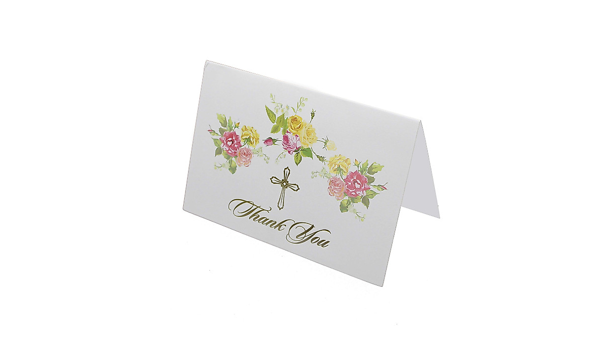 Elegant Religious Thank You Cards | 25 Cards with Envelopes