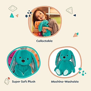 B. toys- B. softies-12" Plush Bunny -Super Soft Stuffed Animal- Washable Rabbit Toy- for Babies, Toddlers, Kids- Happy Hues- Cottontail Cutie Teal Bunny- 0 Months +