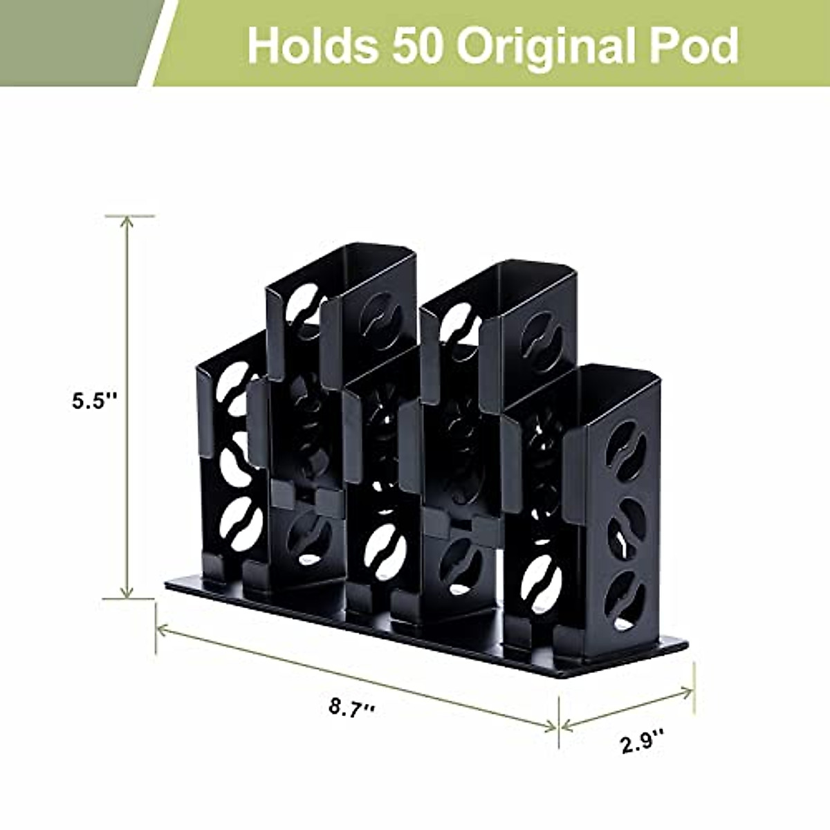 ZCDCP Nespresso Original Pod Holder, Coffee Capsules Holder Organizer Stand Small 50 Pods Originalline