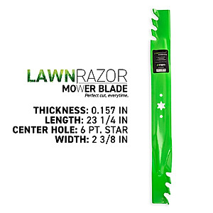 8TEN LawnRAZOR Mower Blade Set for MTD Cub Cadet RZT L46 S46 942-04290 942-04244 742-04244 742-04290 (Toothed Mulching)