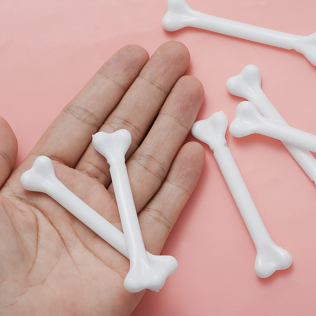 30pcs Plastic Bones Halloween Skeleton Costume Bones for Halloween Dress up Party Cosplay Ornaments Decoration Accessories