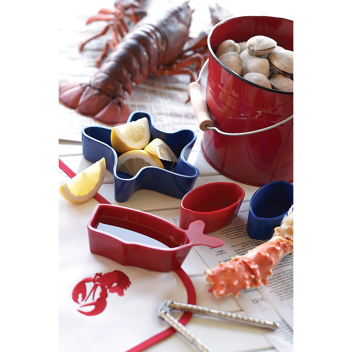 Nantucket Seafood Shell Cracker and Picks Set, , 5-Piece, 1 EA
