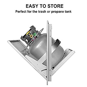 Karpevta Built-in Trash Drawer W20''XD20.9''XH27''Propane Drawer and Adjustable Garbage Ring Roll-Out Trash/Propane Tank Drawer Storage Trash Bins/Propane Tank for BBQ Island Patio Grill Station