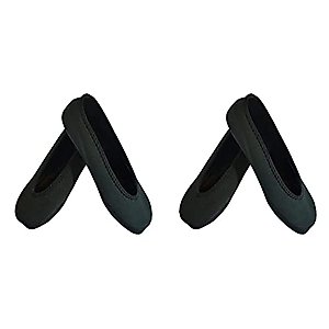 Nufoot Ballet Flats Women's Shoes, Foldable & Flexible Flats, Slipper Socks, Travel Slippers & Exercise Shoes, Dance Shoes, Yoga Socks, House Shoes, Indoor Slippers, Black, Large
