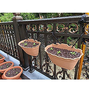 DINGEE 6 Inch Large S Hooks,7mm Thickness Sturdy Heavy Duty S Hooks for Hanging Plants, Non Slip Vinyl Coated Metal Black S Hooks for Clothes,Tools,Hoses,Bikes,Bird Feeders