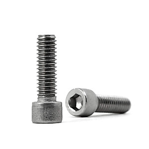 1/4-20 x 2" Socket Head Cap Screws, Allen Socket Drive, 304 Stainless Steel 18-8, Full Thread, Bright Finish, Fully Machine Thread, 25 PCS