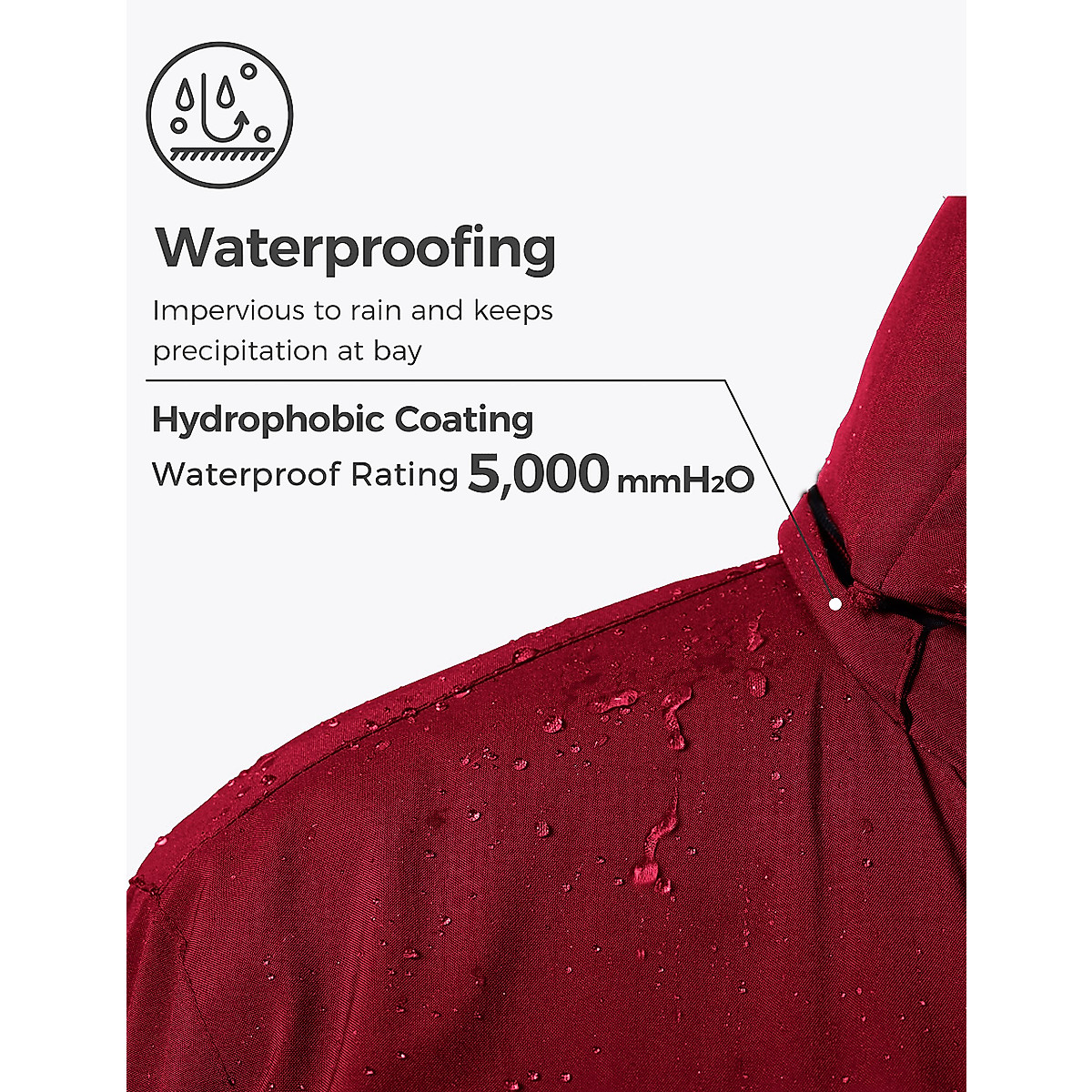 wantdo Women's 3 in 1 Ski Jacket Puffer Liner Insulated Hiking Coat Red X-large