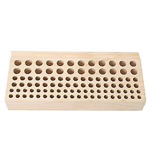 Leather Craft Working Tool Holder Rack, 98 Holes Leather Crafting Tool Wooden Holder Storage Box Rack Organizer
