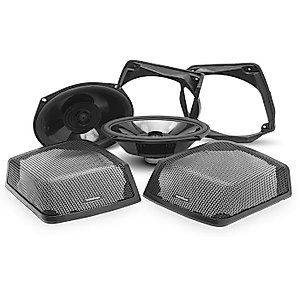 Rockford Fosgate TMS69BL9813 Power Harley Davidson Saddlebag Speaker Audio Kit with Harness and All Installation Hardware (1998-2013)