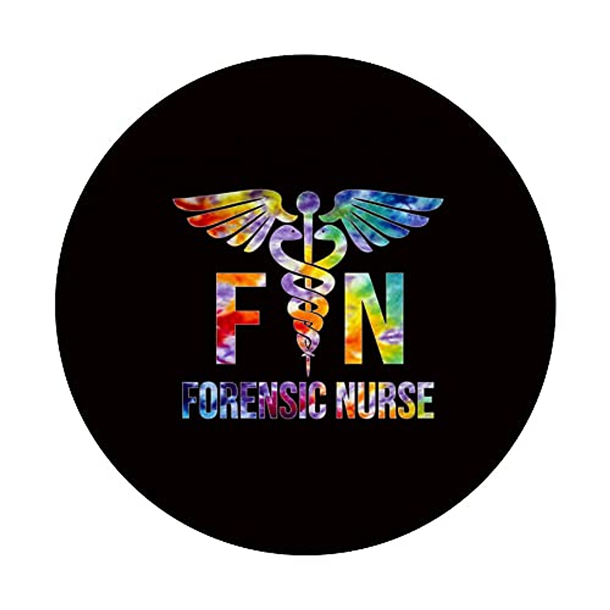 Forensic Nurse Tie Dye Correctional Nursing PopSockets Swappable PopGrip