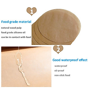 Heavy Duty 4 Inch Parchment Paper Rounds 300Pcs Patty Paper Rounds, Use for Baking Small Cakes, Separating Frozen Patty, Tortilla Press, Toaster Oven