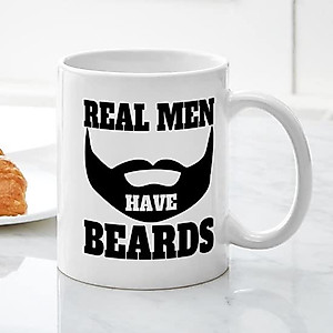 CafePress Real Men Have Beards Mugs Ceramic Coffee Mug, Tea Cup 11 oz