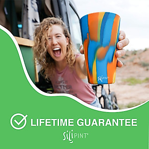 Silipint 2-Pack, Hippie Hops - Silicone Cup Drinkware, BPA-Free, Unbreakable, Microwave Safe, Shatter-Proof - for Any Drink Use, Traveling, Camping, Hiking, Hanging Out, Small or Large Parties