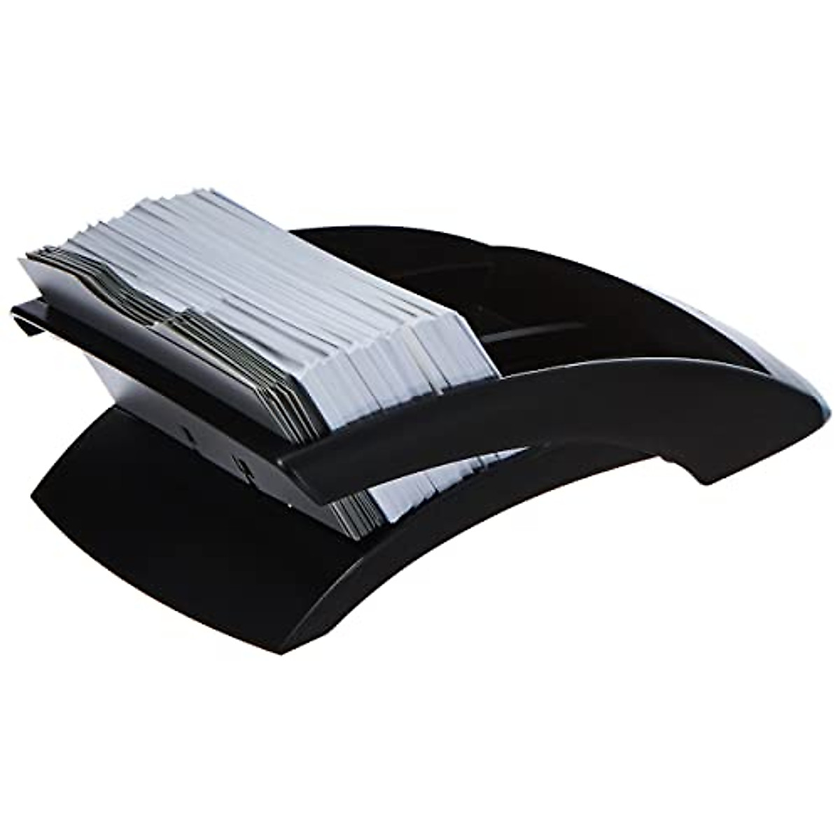 Durable Telindex Desk Address Card File, Holds 500 2.88 X 4.13 Cards, 5.13 X 9.31 X 3.56, Plastic, Graphite/black