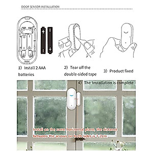 5 Pack WiFi Wireless Door Window Sensor,TUYA Smart Alarm with Free Notification APP Control Home Security Alarm System，Compatible with Alexa Google Assistant
