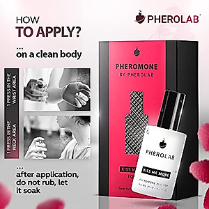 PHEROLAB KissMeMore Pheromones Cologne for Women [Oxytocin] Premium Pheromone Infused Oil Cologne - Womens Spray Perfume to Attract Men
