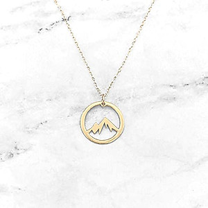 Sincerely Silver Mountain Necklace - The Original Circle Mountain Necklace (Gold Tone)
