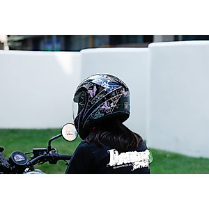 TCMT DOT Motorcycle Butterfly Flip Up Full Face Street Dirt Bike Adult Helmet ATV Motocross Motorcycle Helmet with Open Face Sun Shield