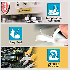 12mm 0.47Inch TZ Ptouch Label Maker Tape Compatible for Brother P Touch PTD210 PTD200 PTH110 PTD400 PTD600 Label Maker, (White/Gold/Pastel Blue/Turquoise Blue/Black/Berry Pink), 6 Pack