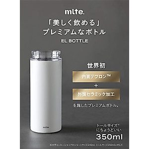 CB Japan Mlte Water Bottle, White, Dishwasher Safe, 11.8 fl oz (350 ml), Direct Drinking, Stainless Steel Bottle, Vacuum Insulated, EL Bottle
