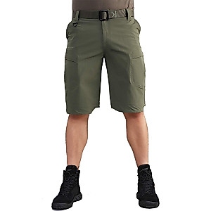 CARWORNIC Men's Quick Dry Hiking Tactical Shorts Lightweight Stretch Outdoor Cargo Shorts with Multi Pockets Summer Casual Camping Travel Fishing Shorts
