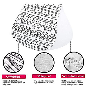 Zooawa 5 Pack Baby Burp Cloths, Multi-use and Absorbent Burp Set Christmas Soft Large Burping Towels Bib with Waterproof Layer for Baby Girls Boys, Color C