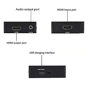 HDMI Audio Extractor, 4K HDMI to HDMI Splitter 3.5mm AUX Audio 1080P, Compatable for TV, PC, PS3/4/5, Blu-ray/DVD/HD Player, Projector, Sound System, Xbox, Switch