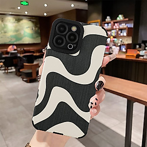 MZELQ for iPhone 13 Pro Max Case, Cute Pattern Wave iPhone 13 Pro Max Case, Screen Protector Camera Protection Lens Shockproof Phone Case for Girls Women