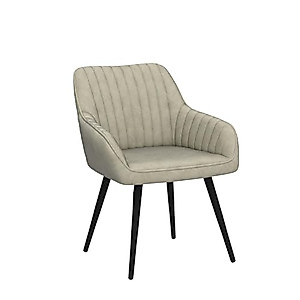 annjoe Faux Suede Accent Chair Arm Chairs Living Room Chairs Leisure Chair Upholstered Chair with Metal Legs Set of 2 for Home Kitchen Office Bistro Cafe