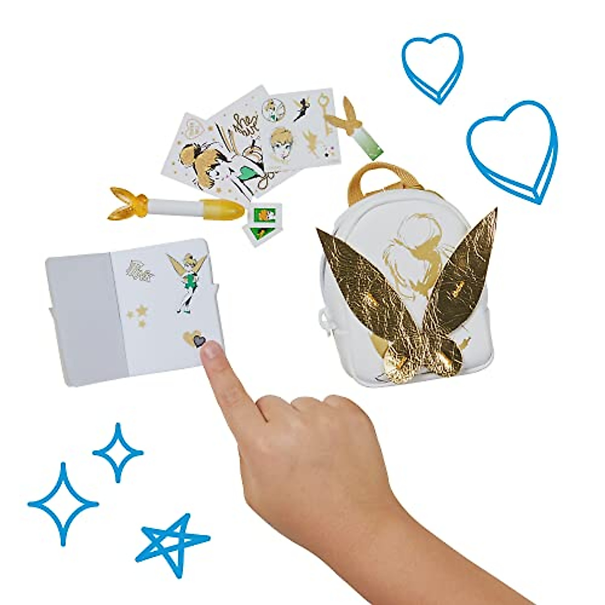 REAL LITTLES - Collectible Micro Disney Tinker Bell Backpack with 6 Surprise Toy Accessories Inside!
