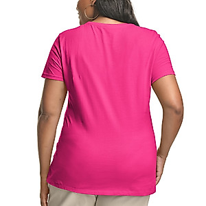 Just My Size Plus-Size Pure Cotton Jersey T-Shirt, Wide Classic Crewneck Tee for Women