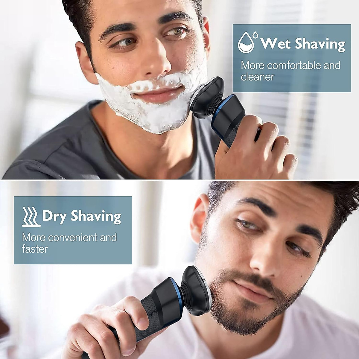 Moptrek Men,Electric Shavers for Men IPX7 Waterproof Mens Shaver Recha Garden Sculpture Outdoor Decoration