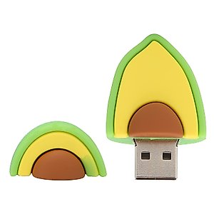 U Disk USB2.0 Cute,Cartoon Avocado Flash Drive Insect Pattern Gift Computer Memory Accessories for Computer Thumb Drive USB Jump Drive Data Storage Business Gift(16GB)