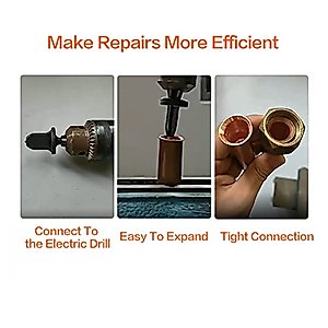 Swedge Tool HVAC Swaging Set - Copper Pipe Expander Swaging Tool Drill Bit Set Precision Flaring Kit HVAC Flaring Tool Bit Set Hand Tools