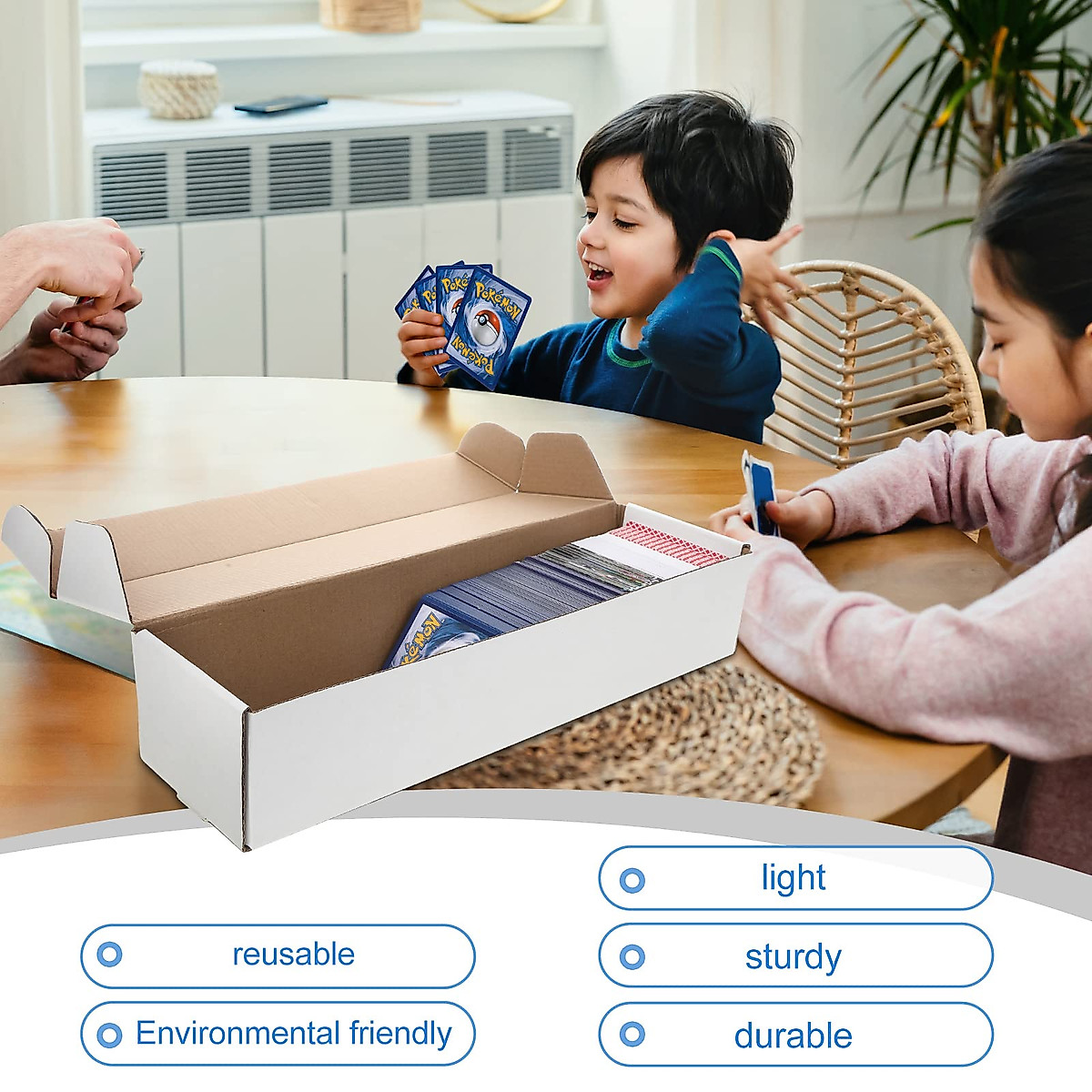 Yexiya 3 Pcs 800-Count Storage Box Card Holders for Trading Cards Sports Card Collector Box Trading Card Organizer for Trading Gaming Sports Cards Collecting