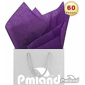PMLAND Gift Wrapping Tissue Paper - Dark Purple Color - 20 Inches x 26 Inches 60 Sheets