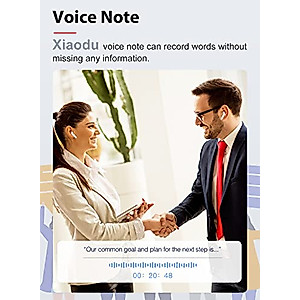 XIAODU Smart Wireless Earbuds, Voice Note Lightweight Headphone, with 13mm Dynamic Driver Unit and Type-C Charging Case, Mic, Sweat Proof, in-Ear Stereo Earphones for Sports