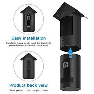 HOLACA Water-Proof Silicone Cover Protective Case for Ring Stick Up Cam Battery HD Security Camera(3rd Generation) - Anti-Scratch Protective Cover for Full Protection (Black)