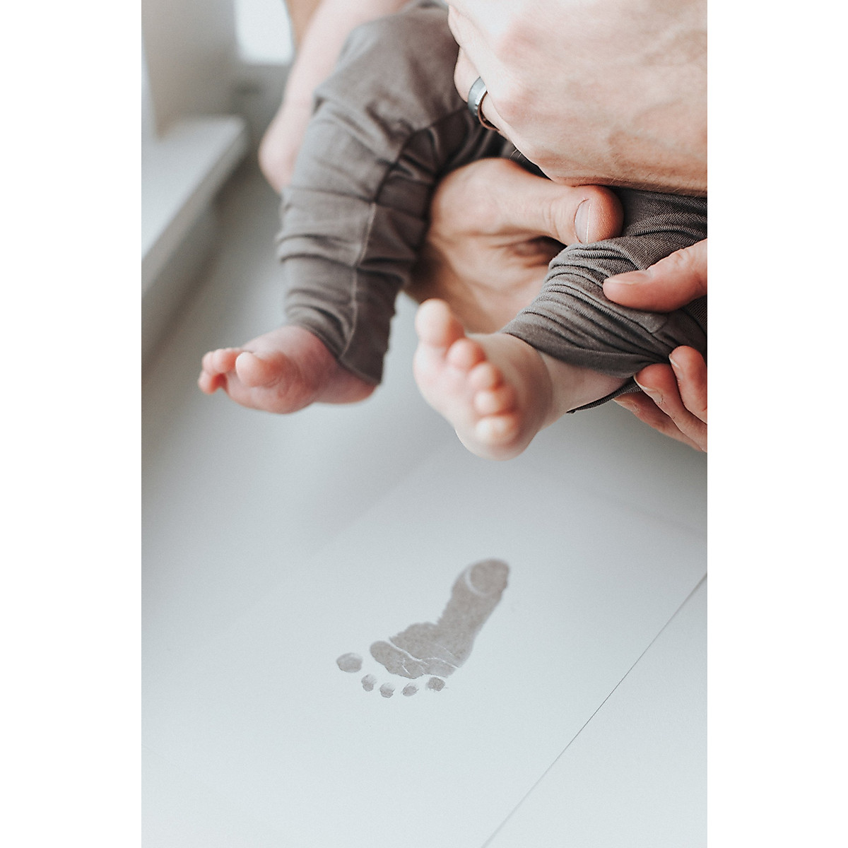 Mushybooks Inkless Print Kit - Baby Hand and Footprint Maker - Keepsake - Non-Toxic - Baby Safe