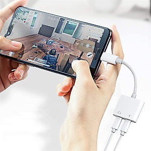 USB C to 3.5mm Headphone and Charger Adapter,2 in 1 USB C to Aux Audio Jack with PD Fast Charging Dongle Cable Cord,Compatible Galaxy S22/S21/S20/S20+ Ultra,Note 20/10,Pixel 6/5/4/3 XL [White]