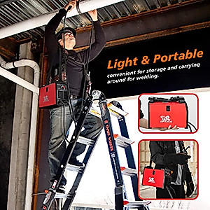 OPTICO MIG 135E Welder Machine, 110/120V IGBT Welding Machine, Gasless Flux Cored Welder, Automatic Wire Feed Welder with 40-100A for Beginner, DIY Home Portable Welding Machine Kit with Mask