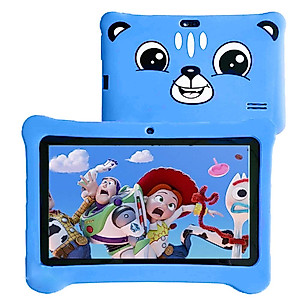 Tablet for Kids, Android 9 Kids Tablet Toddler Tablet 2GB+16GB Learning Tablet with 7 inch IPS Eye Protection Screen Dual Cameras WiFi GMS Certified Kids-Proof Children Tablets Parent Control, Blue